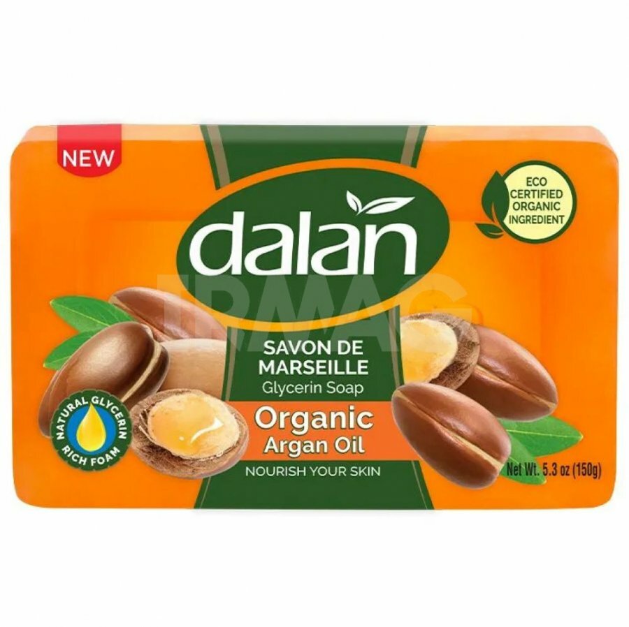 Мыло твёрдое DALAN Savon de Marselle 150гр Аргановое масло глицериновое