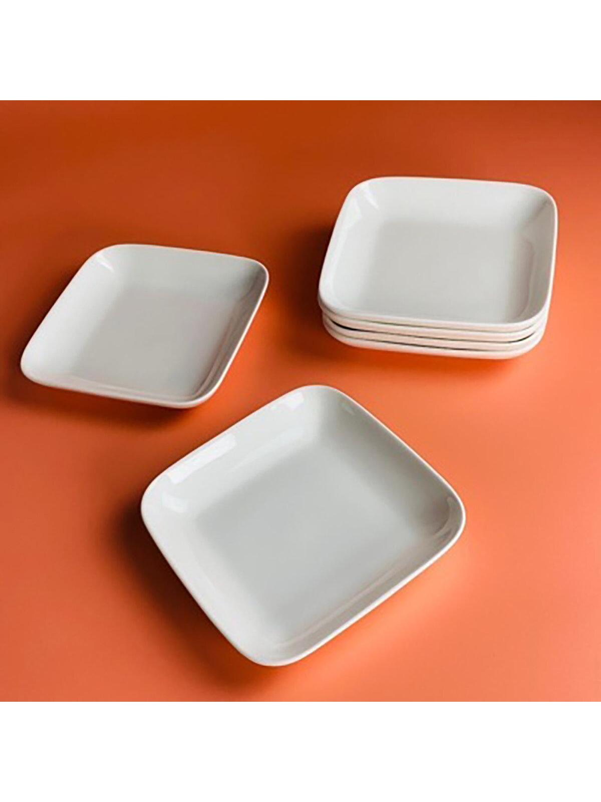 Набор из 6 квадратных блюд 15.5см романо