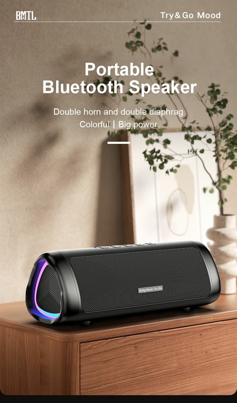 Xdobo try & go mood Bluetooth 5.3 ipx6 Водонепроницаемый RGB лампа 20 Вт мощный Bluetooth динамик Беспроводной бас