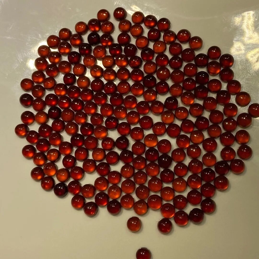 Оптовая продажа, 10 шт, бусина из натурального граната, 5 мм, 6 мм, круглый полудрагоценный драгоценный камень, кабошон, кольцо для лица для ювелирных изделий