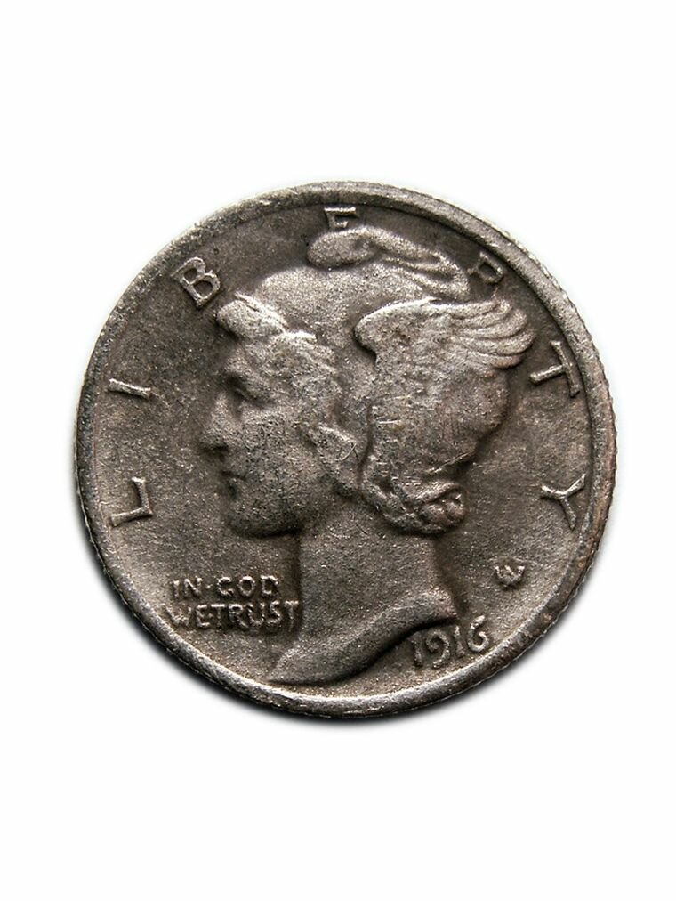 10 центов 1916 года D монета США One Dime сувенирная копия монеты, нумизматика, деньги для коллекции
