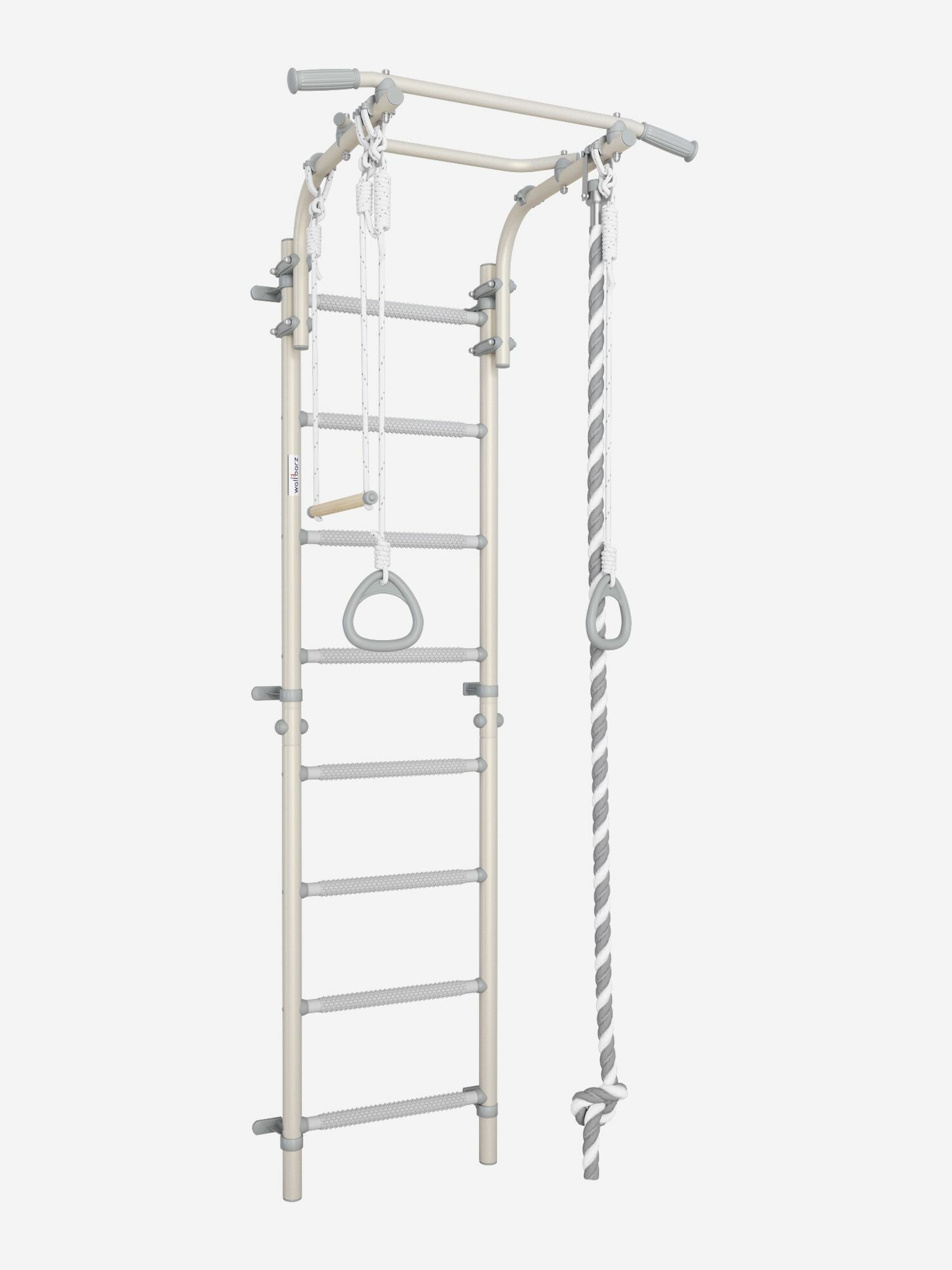 Детский спортивный комплекс Wallbarz, бежево-белый, пластик/металл, 226х71х86 см