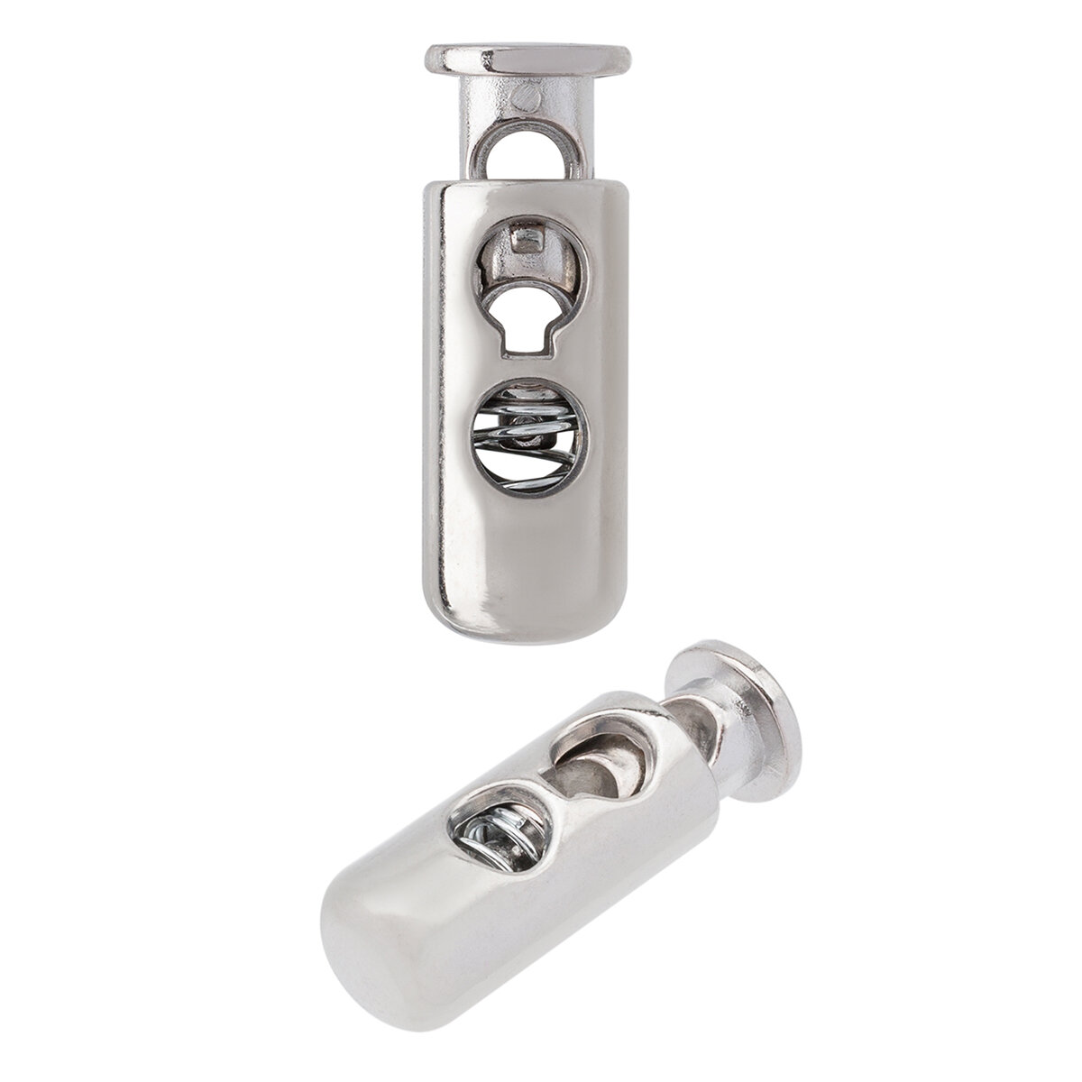 Фиксаторы для шнурков пластиковые 25,0х8,4мм, отв.4,0мм, упак(50шт) (серебристый), 50 шт, PFR03