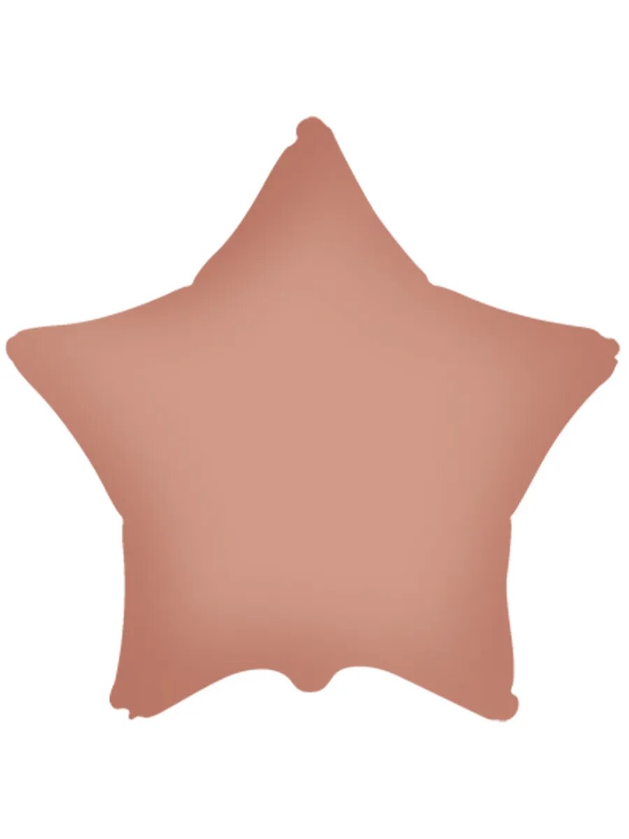 Звезда Винтажный розовый сатин матовый, фольга, 46 см