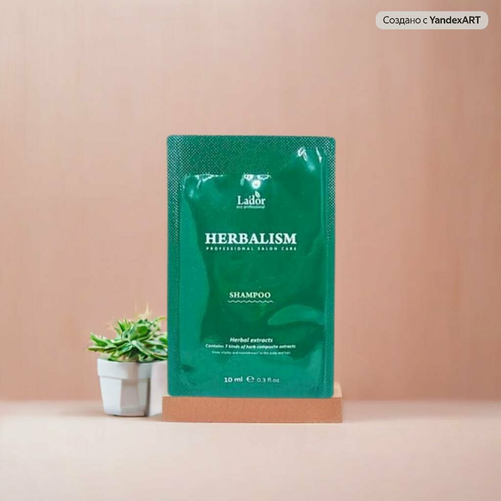 Lador Шампунь для волос успокаивающий в пробнике / Herbalism Shampoo Pouch, 10 мл