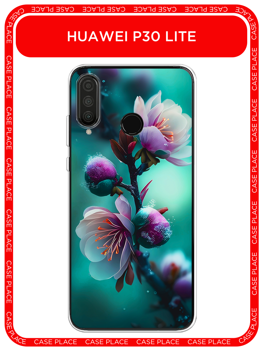 Чехол на Huawei P30 Lite/Honor 20S/20 Lite (2020) / Хуавей P30 Лайт с принтом Цветущая веточка
