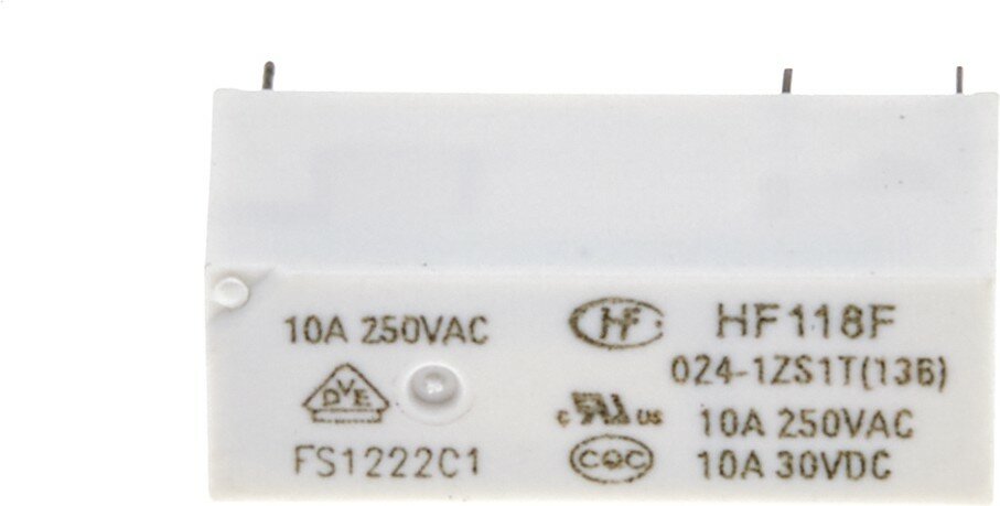 Реле электромагнитное HONGFA HF118F/024-1ZS1T(136), 10 шт.
