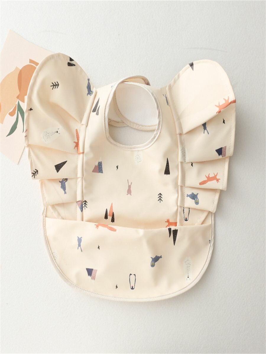 Детский непромокаемый нагрудник для кормления с карманом, слюнявчик, фартук, передник