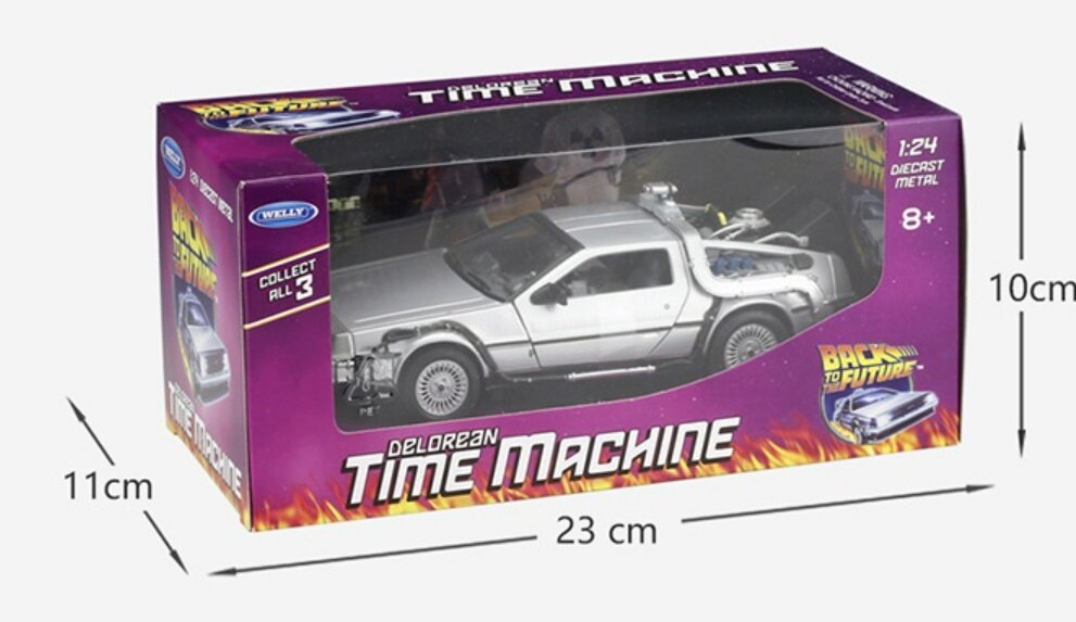 Коллекционная модель машины времени 1:24 "Делориан" BACK TO THE FUTURE ("Назад в будущее") Часть 1