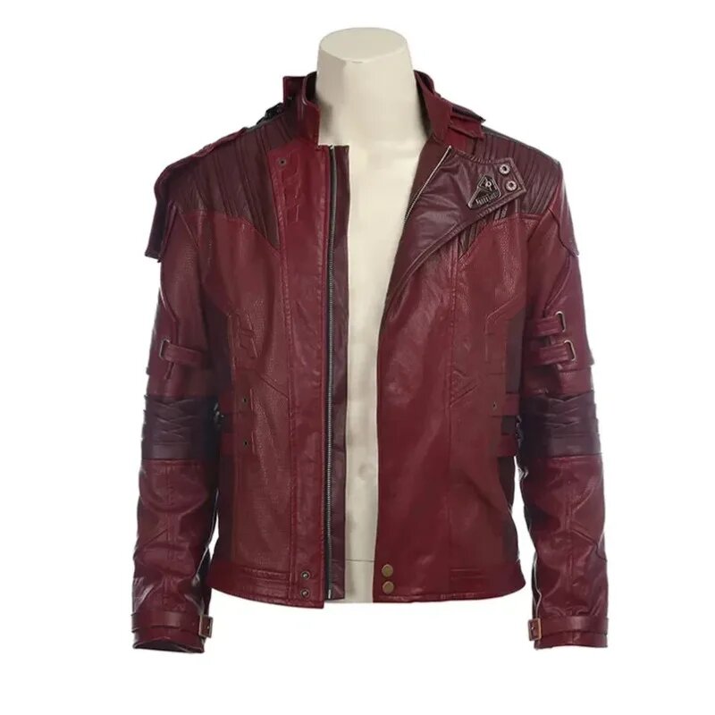 Косплей костюм Стражи Галактики Питер Квилл из искусственной кожи COSGOGO Бордовый, S, Jacket only