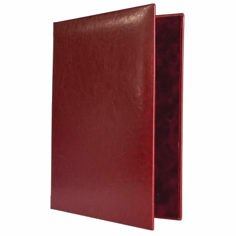 Папка адресная Небраска А4 рециклированная кожа бордовая