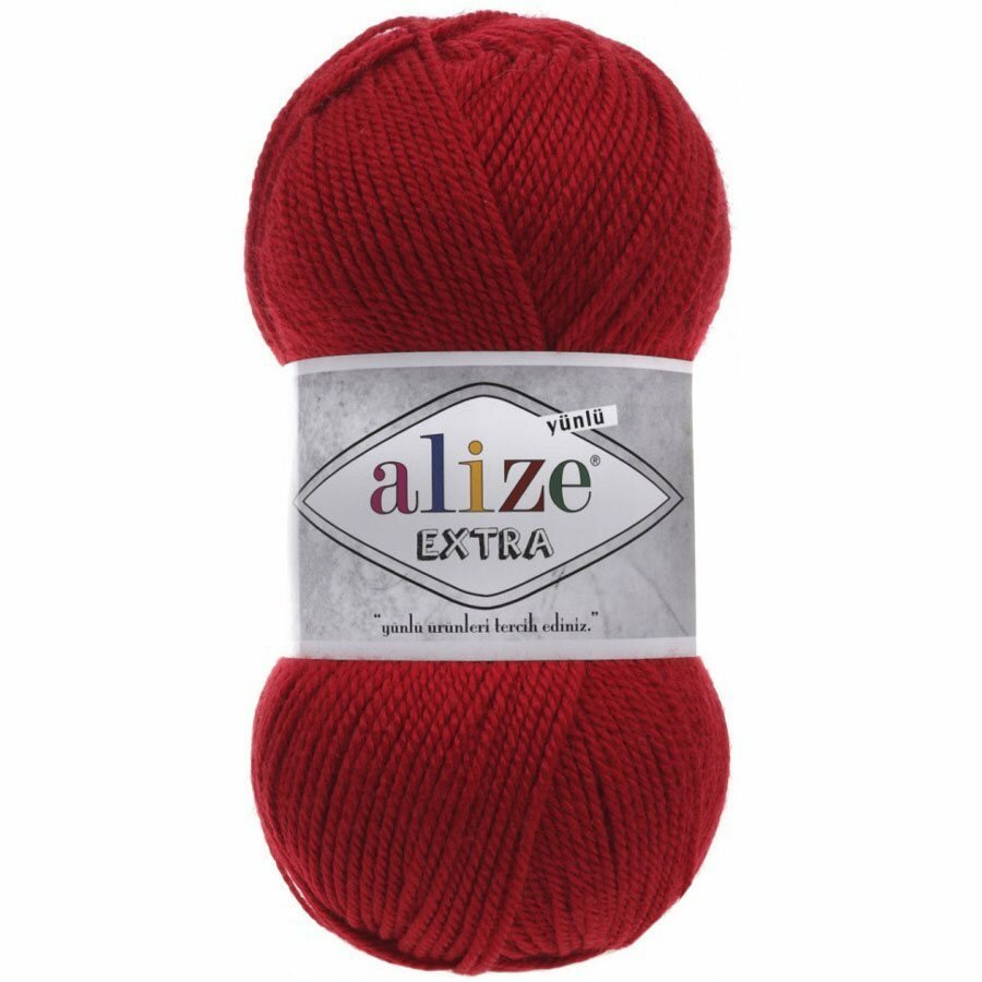 Пряжа Alize EXTRA 106 т. красный (5 мотков)