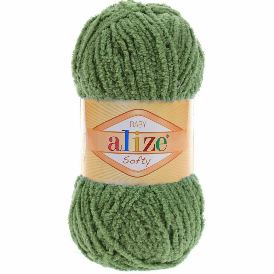 Пряжа Alize SOFTY 485 зеленый (5 мотков)