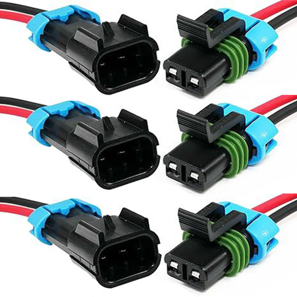 Контактный кабель автомобильный водонепроницаемый 2-контактный герметичный разъем электрический проводной соединитель мужской женский штекер кабельный набор длиной 150мм автомобильный электрический проводной набор 1 комплект 3 комплекта 5 комплектов