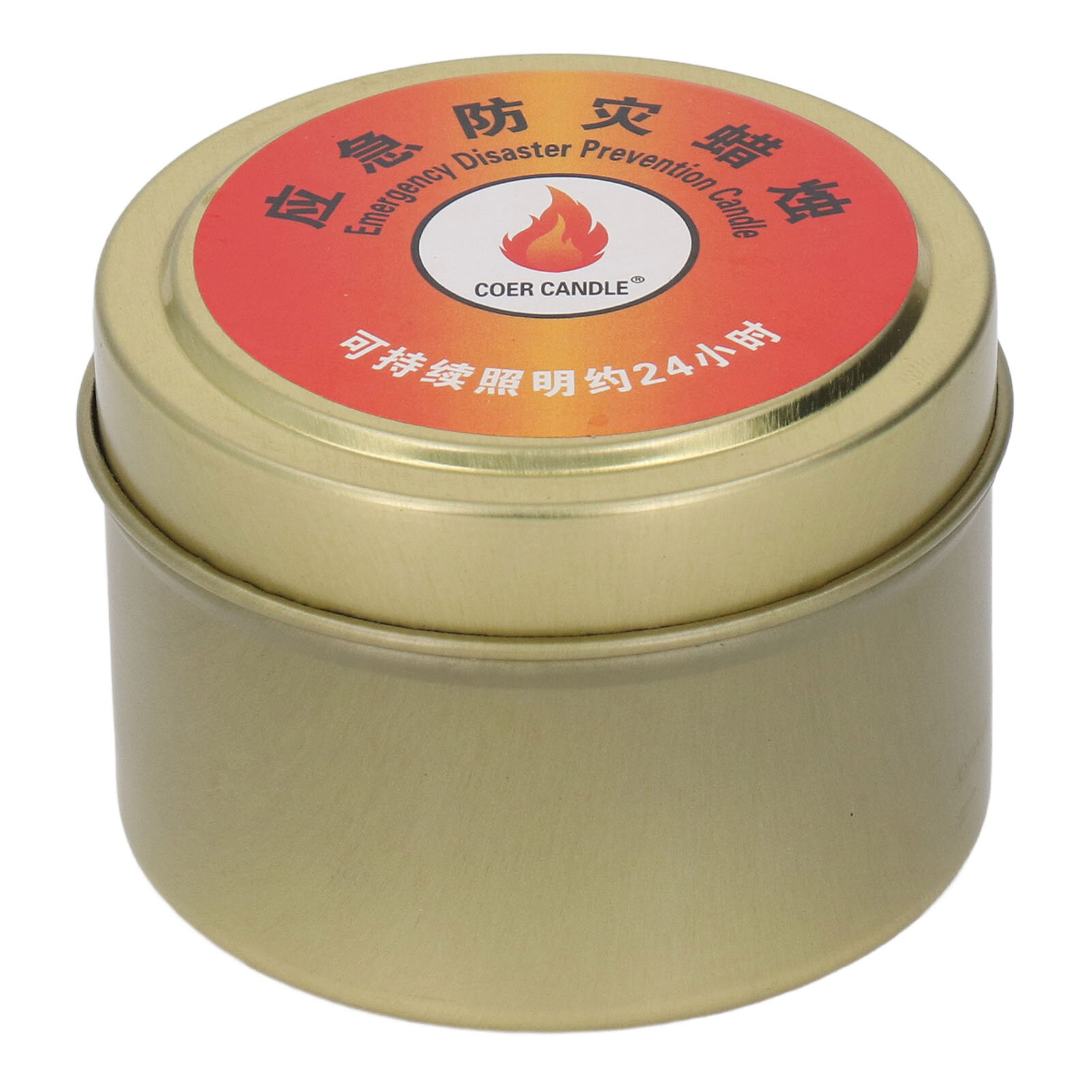 Свеча для выживания на открытом воздухе, ветрозащитная, яркая, водонепроницаемая, бездымная, для кемпинга, дома и дикой природы, золотистого цвета, 24 часа работы.