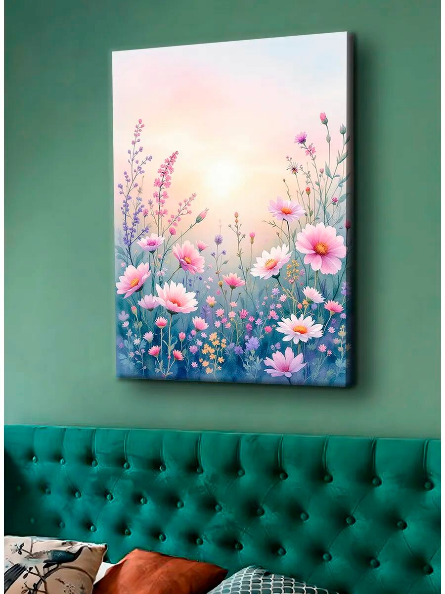 Картина "Полевые цветы", для интерьера 30х40см 1шт.