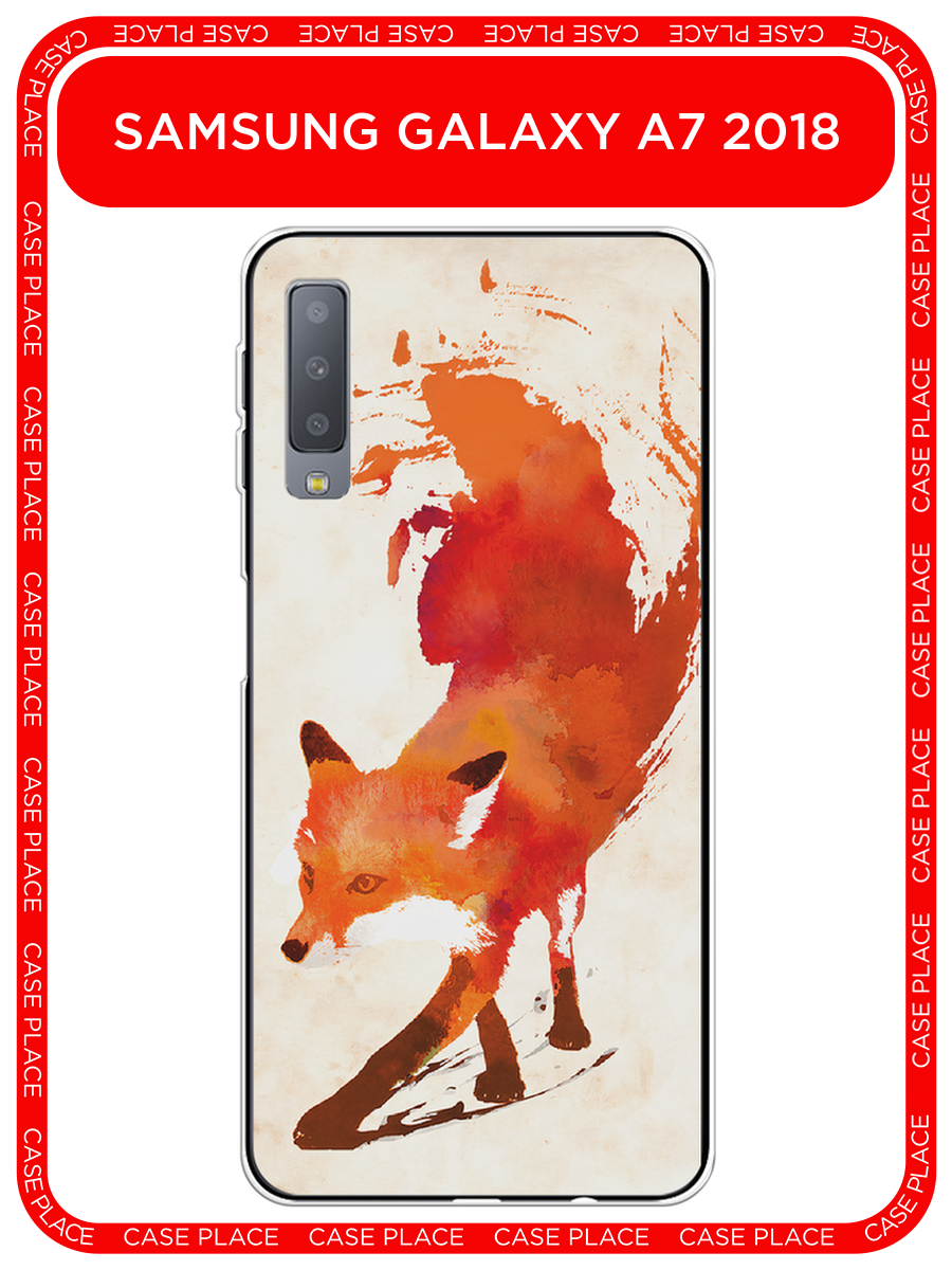 Чехол на Samsung Galaxy A7 2018 / Самсунг Галакси А7 2018 с принтом Лиса