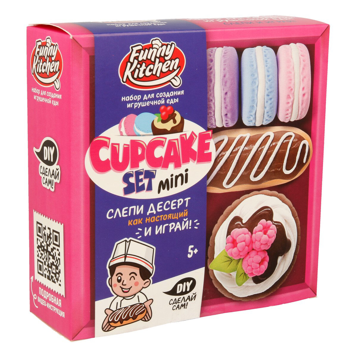 Slime лаборатория Набор для лепки Funny Kitchen Cup-cake set mini SS500-40245-ND53