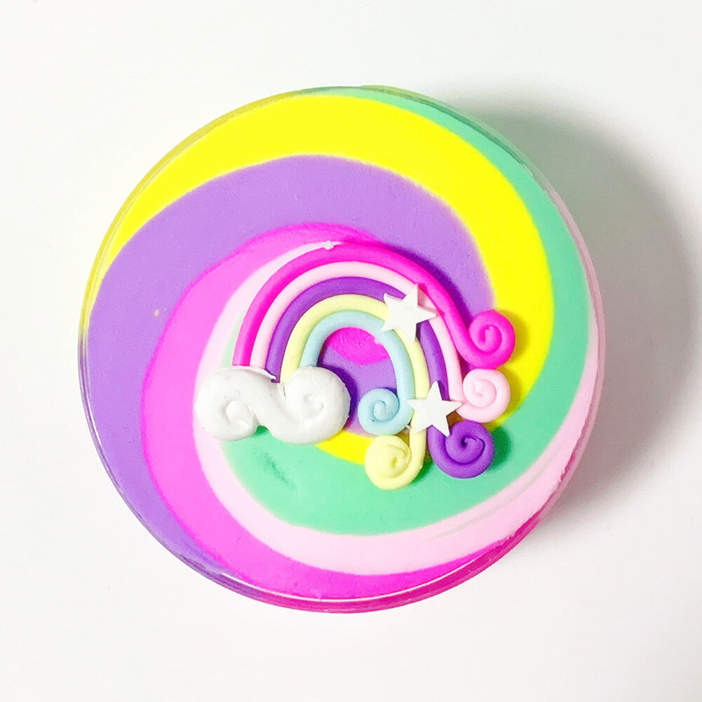 Детский красочный мультяшный радужный торт ко дню рождения в форме слайма головоломка игрушка