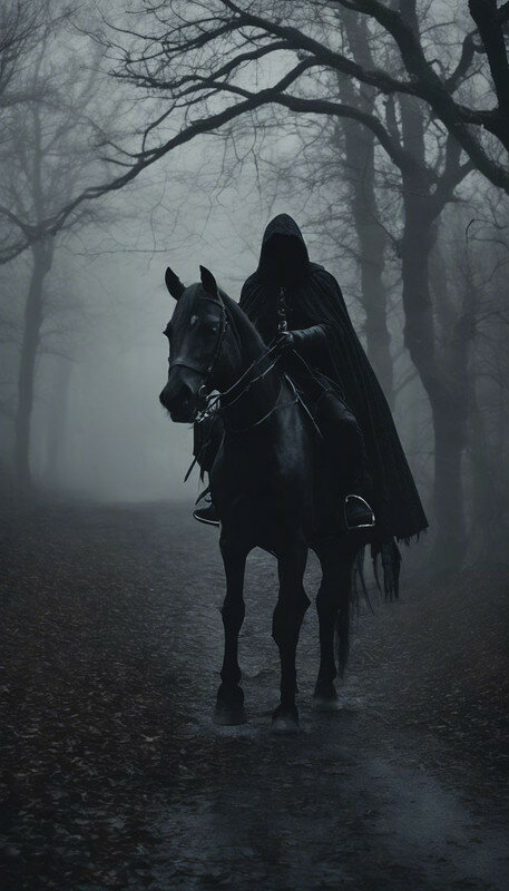 Картина для вышивания алмазной мозаикой 40х50 см, без рамки Феникс и конь Круглый бриллиант