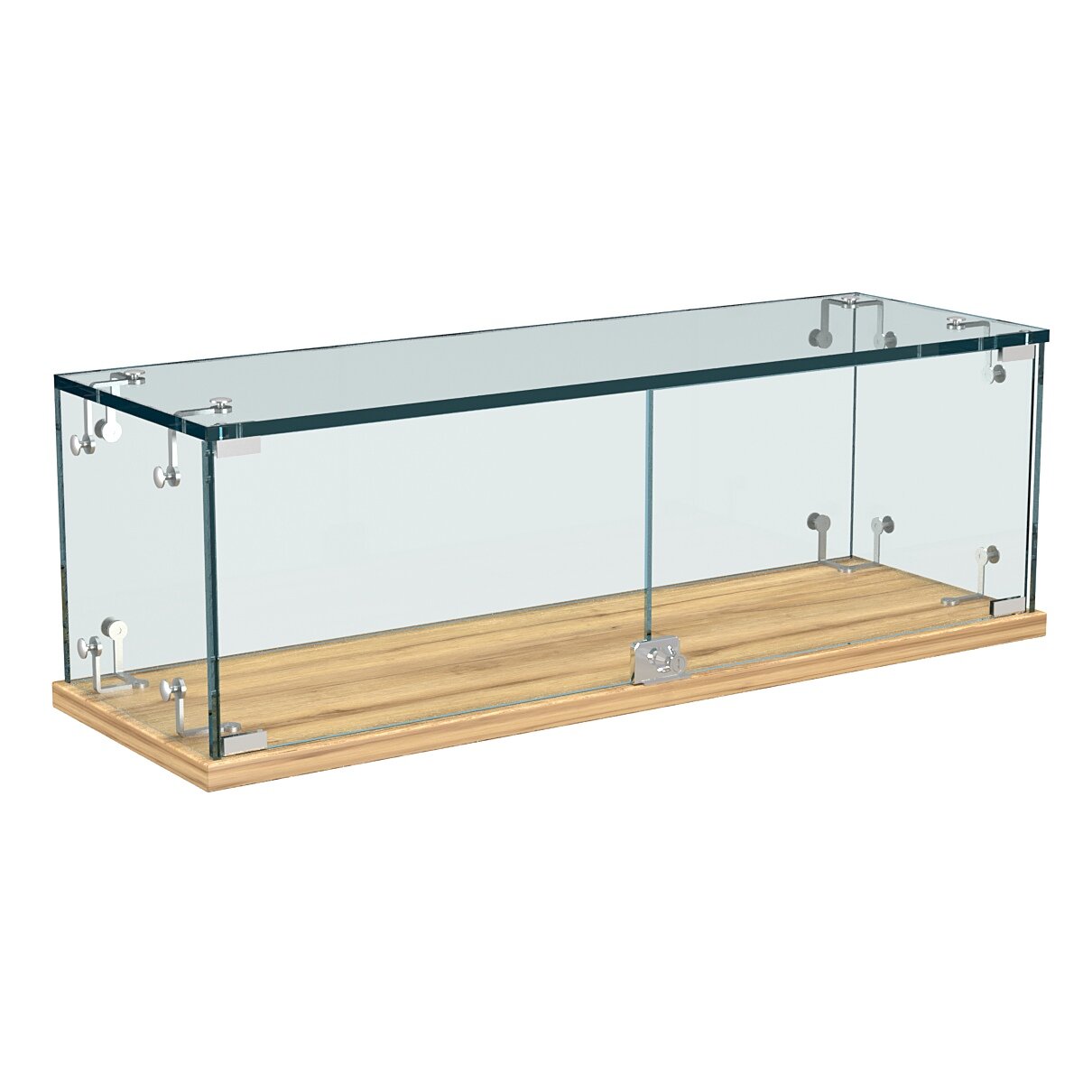 Витрина Истра настольная мини №2-2 с распашными дверками, Дуб Золотистый