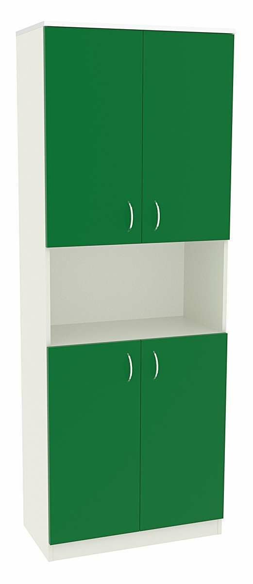 Офисный шкаф широкий с нишей в аптечный кабинет серии изумруд Ш-45