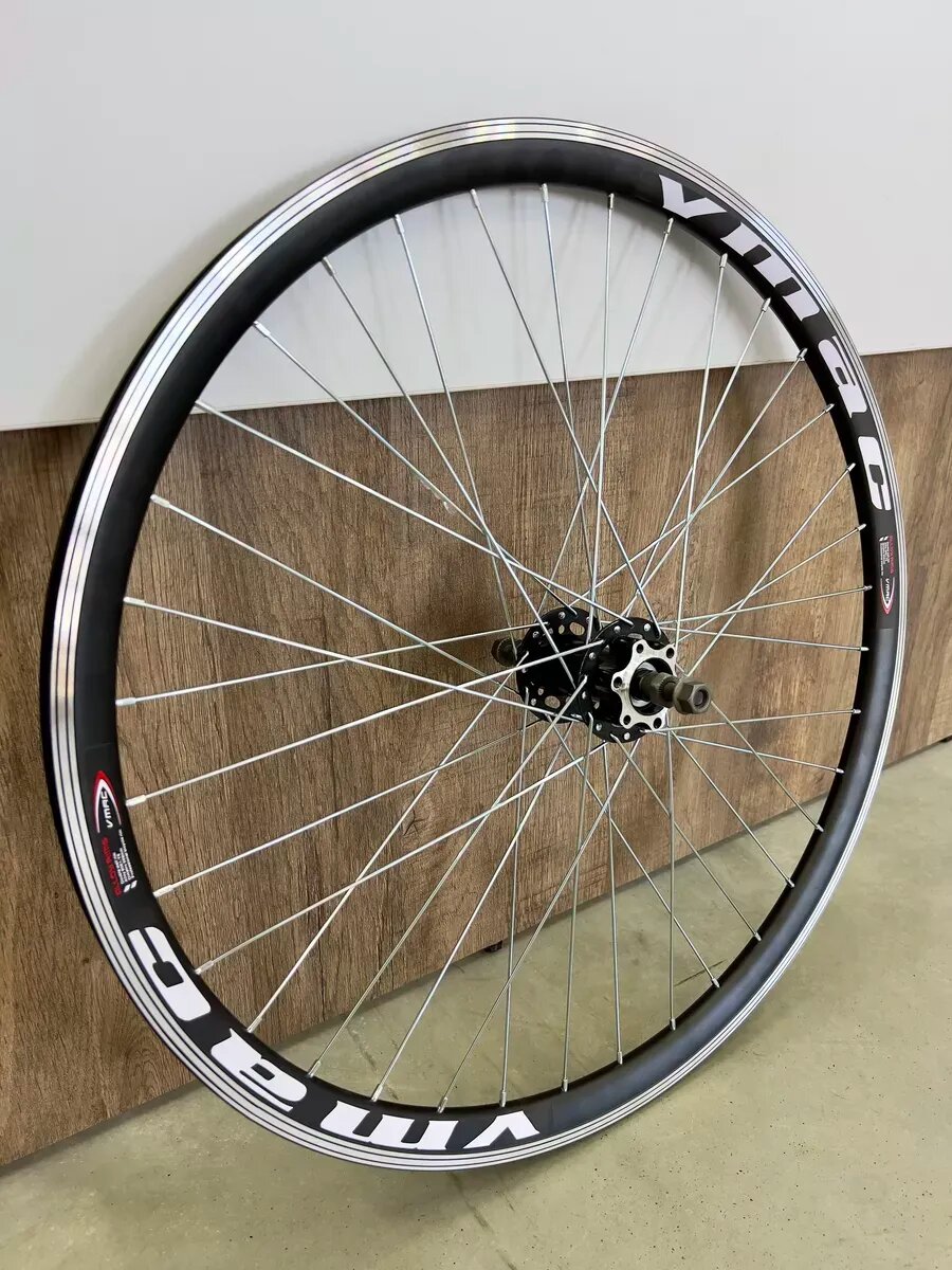 Колесо велосипедное под дисковые тормоза 26 дюймов, цв. черный