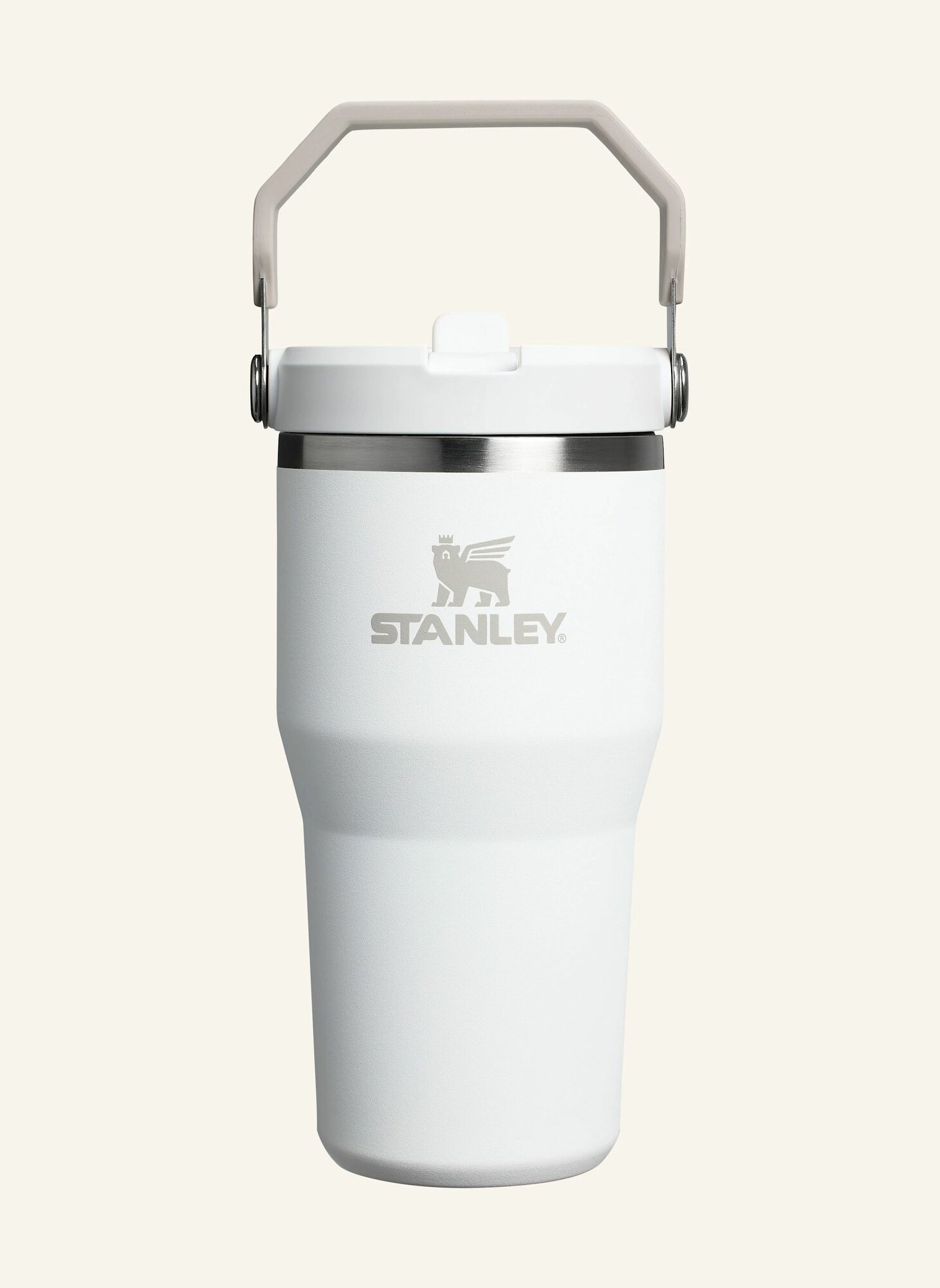 Термокружка STANLEY THE ICEFLOW FLIP STRAW 2.0, 600 мл/белый