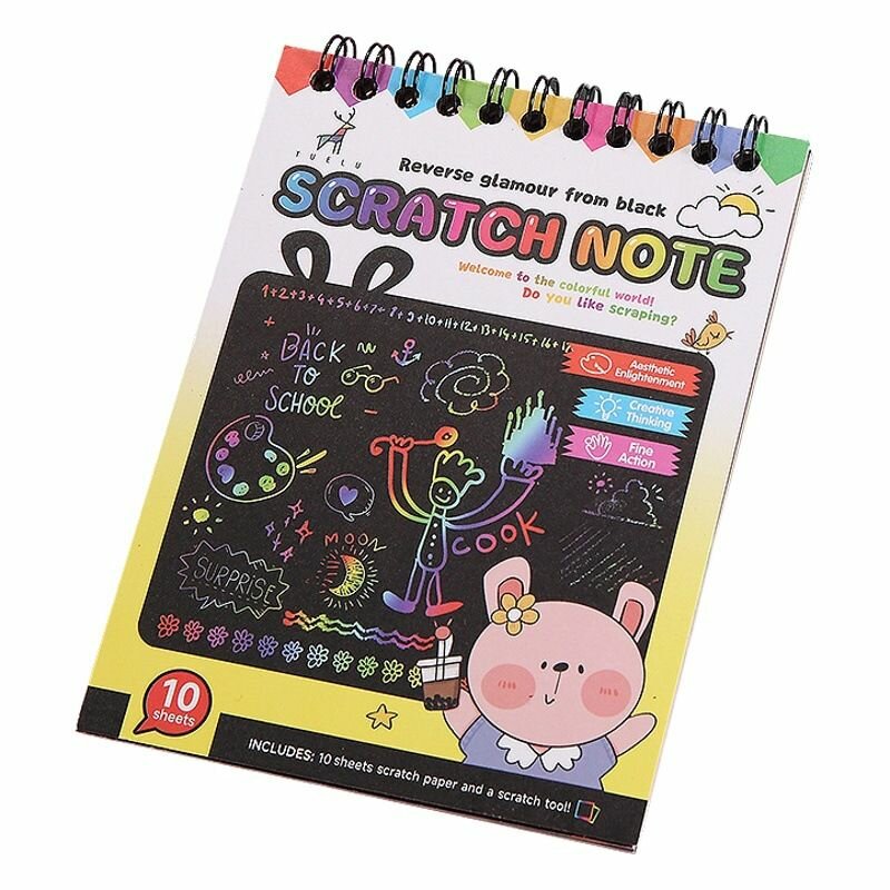 Детская картина для скрайбирования DIY, творческий набор для граффити