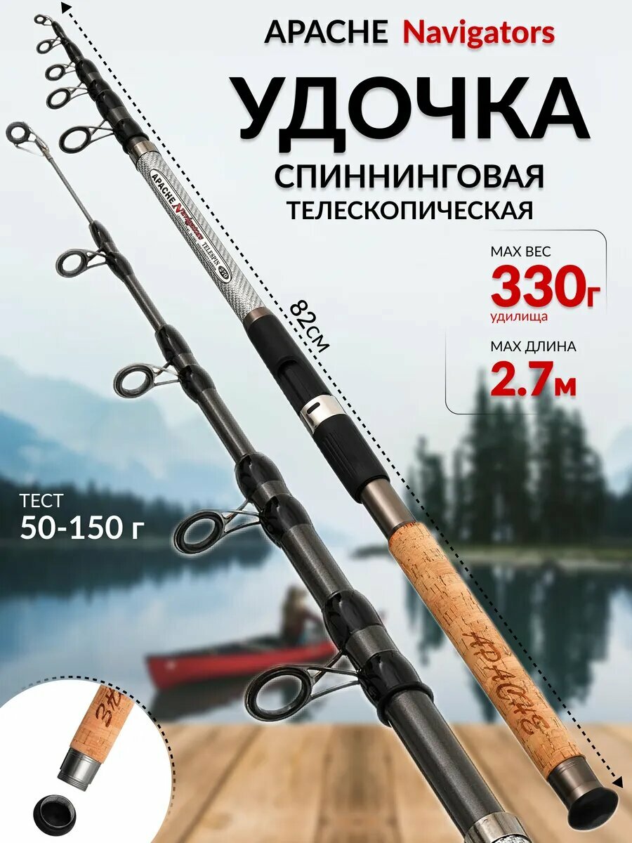 Удилище спиннинговое телескопическое 2.7 метров
