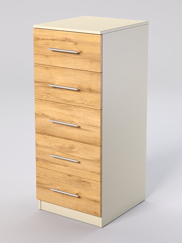 Тумба для офисной техники №1А, Крем Вайс и Дуб Золотистый. Производитель товара - компания Westcom.