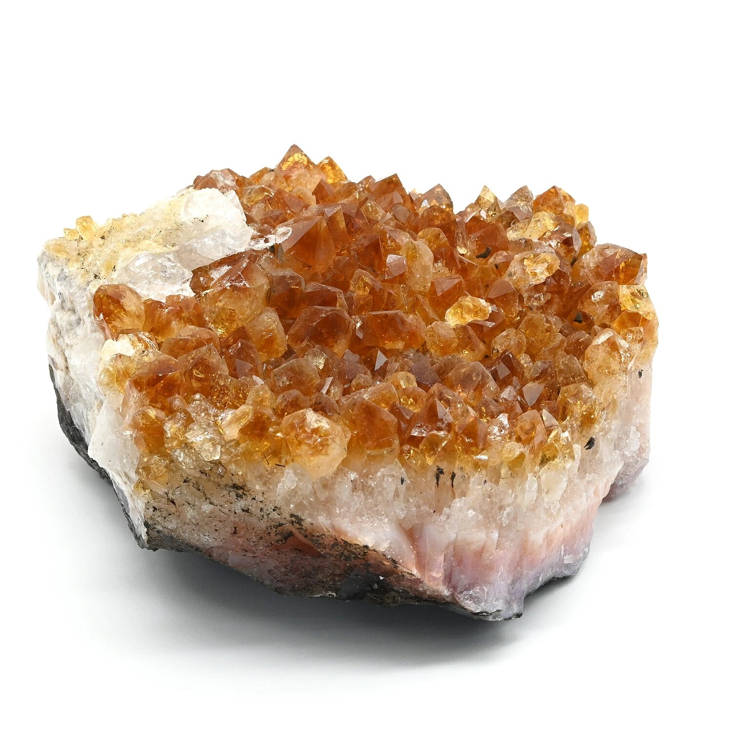 Друза цитрина с включением кальцита 98*79*44мм, 423г, (S). .