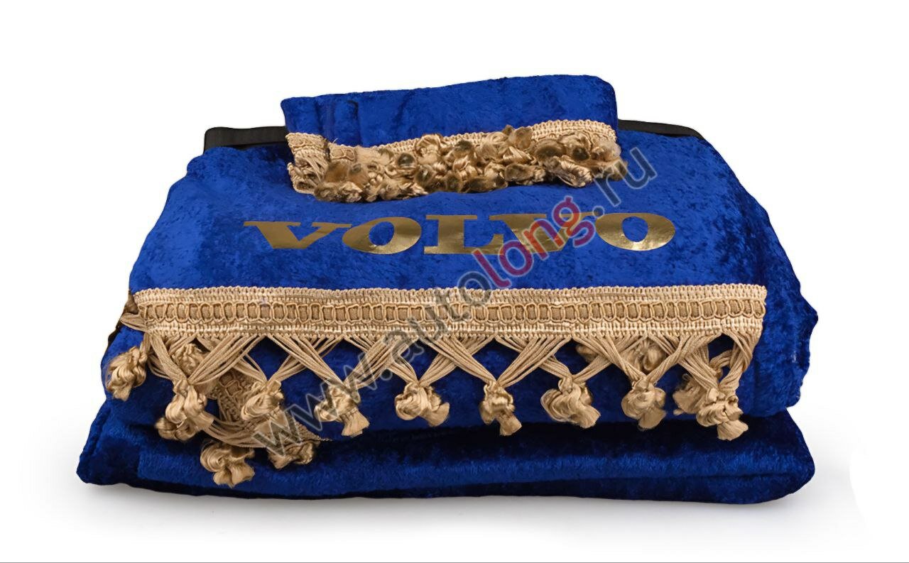 Комплект штор на лобовое стекло и спальник VOLVO FH-12 до 2003 г, синий