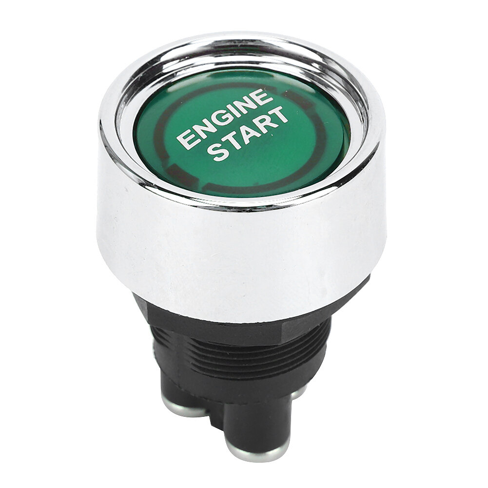 Переключатель запуска двигателя светодиодный, кнопка старт/стоп, зеленый, для RV/гоночных автомобилей