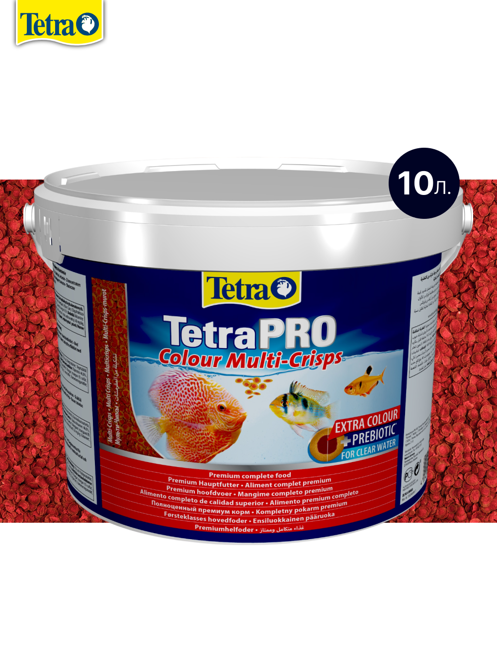 Корм для рыб TetraPro Colour (чипсы для окраса) 10 л для всех видов декоративных рыб