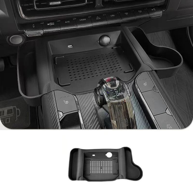 Для Haval H7 2024 + нескользящий коврик с центральным управлением, беспроводная зарядная панель, автомобильный пикап, аксессуары для интерьера, силиконовая защитная накладка Black