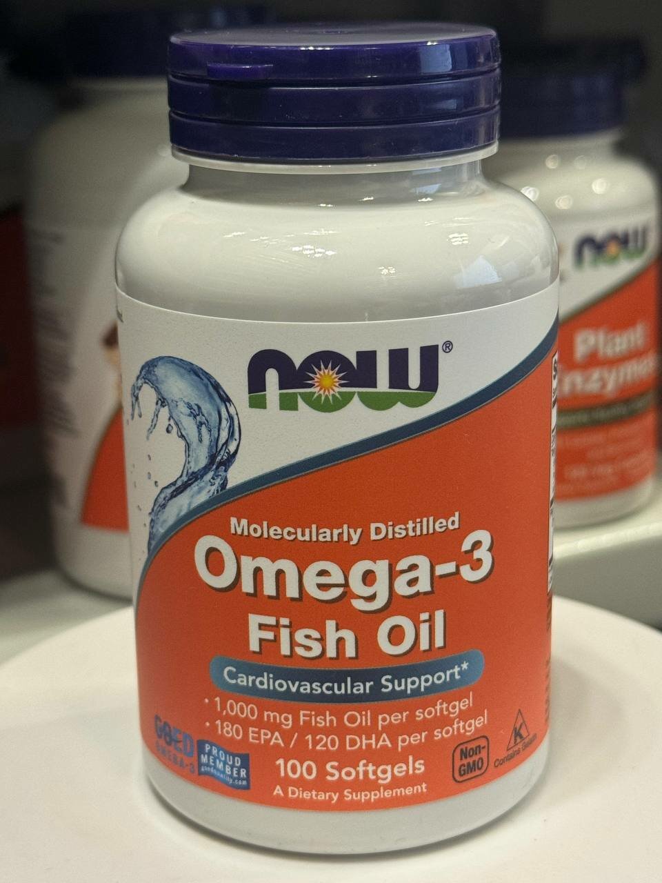 NOW Omega-3 1000 mg, Омега-3 1000 мг, Источник необходимых жирных кислот, 100 гелевых капсул