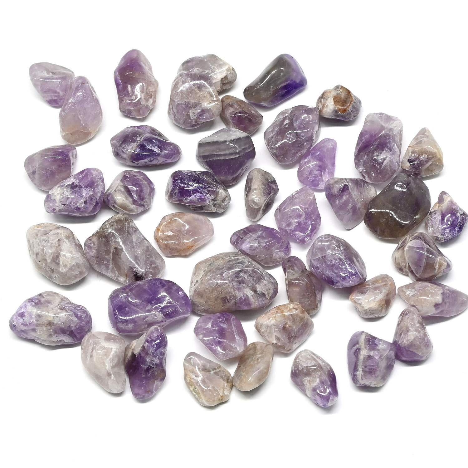 Аметист галтовка фракция 10-20мм, упаковка 100г .