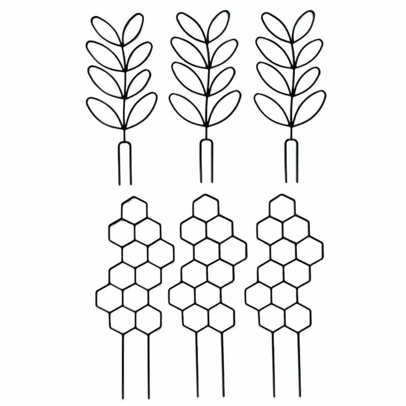 6шт, рама для лазания по растениям, креативная подставка для цветов из вьющейся лозы, садовый стационарный столб-черный 1