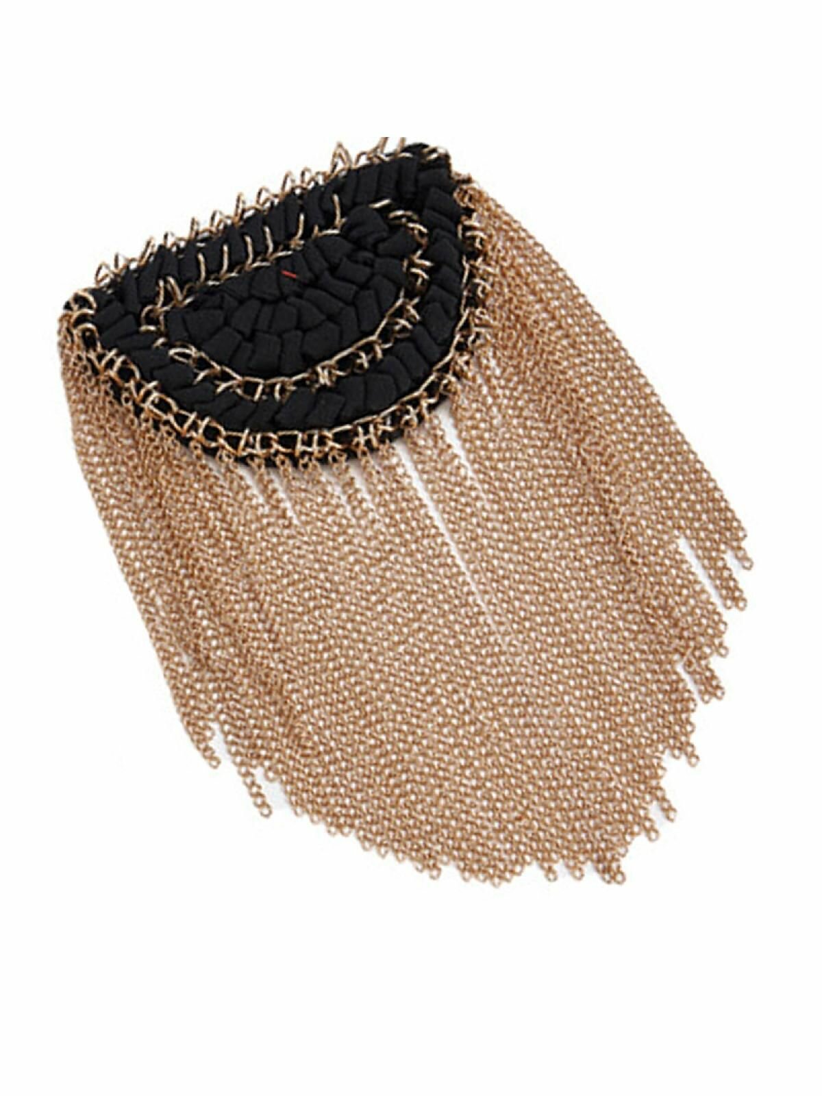 Металлические эполеты с цепочками и жемчугом