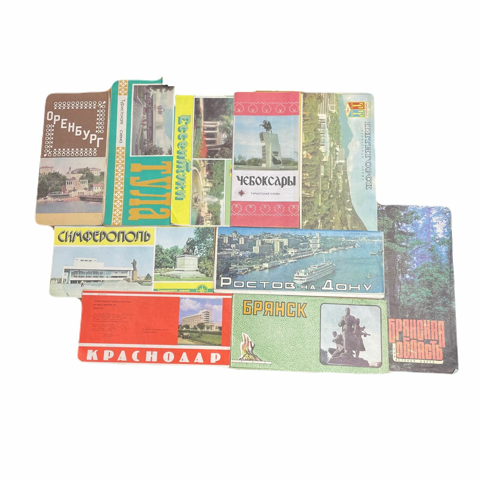 Набор из 10-и туристических схем и карт 1985