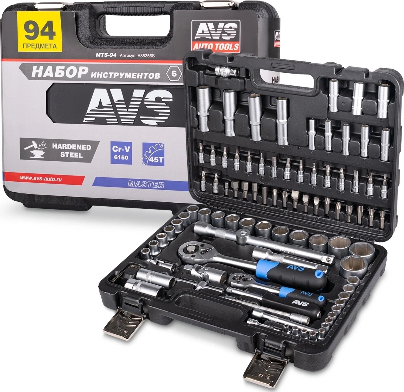 Набор инструментов 94 предмета "MASTER" AVS MTS-94