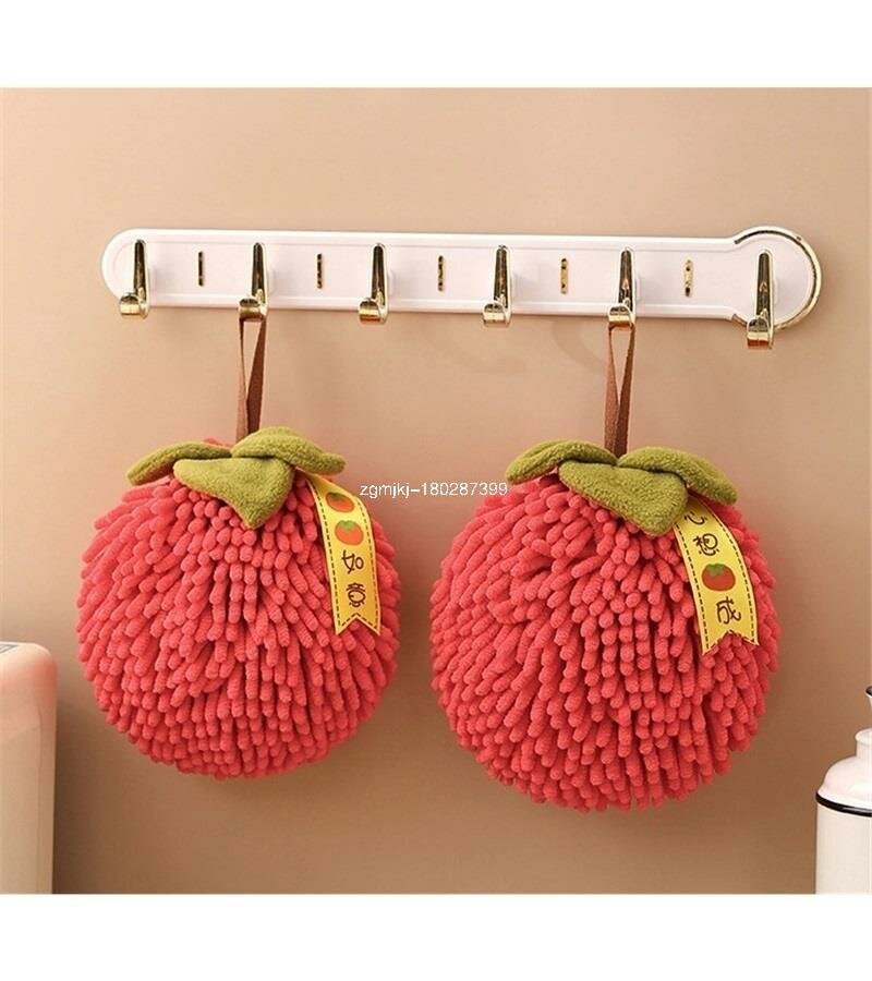 2 шт. Круглое быстросохнущее впитывающее полотенце для рук / Мягкое полотенце для рук в виде шарика для кухни и ванной