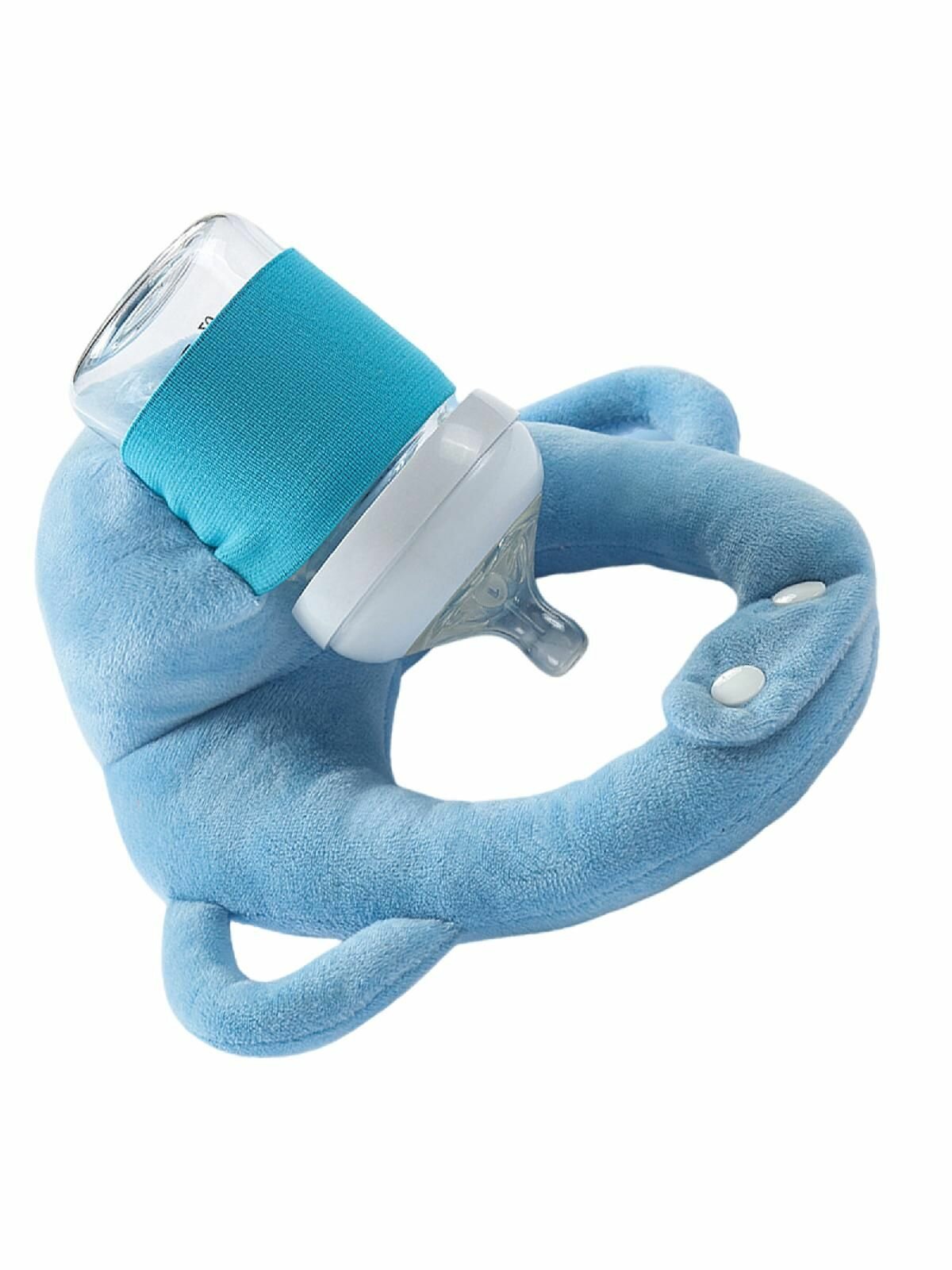 Подушка для беременных и кормящих, Держатель для крепления детской бутылочки на подушку для грудного вскармливания-синий