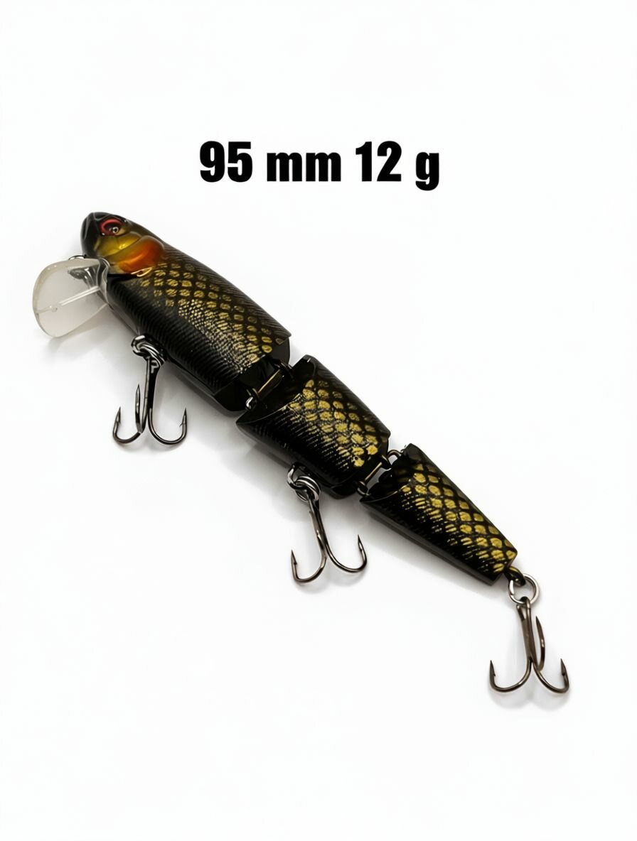 Воблер Jackall Mikey-95 95 мм 12 г плавающий минноу для ловли щуки окуня и судака на мелководье 0.51 м