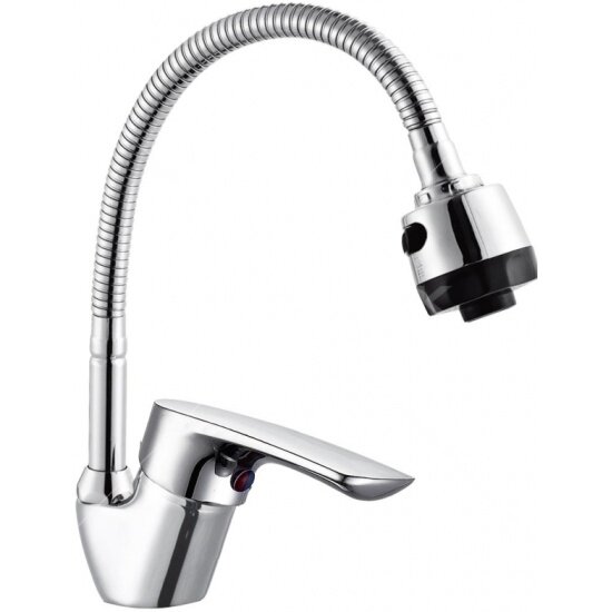 Смеситель для мойки Juguni Luxe 0402.969C с гибкой подводкой