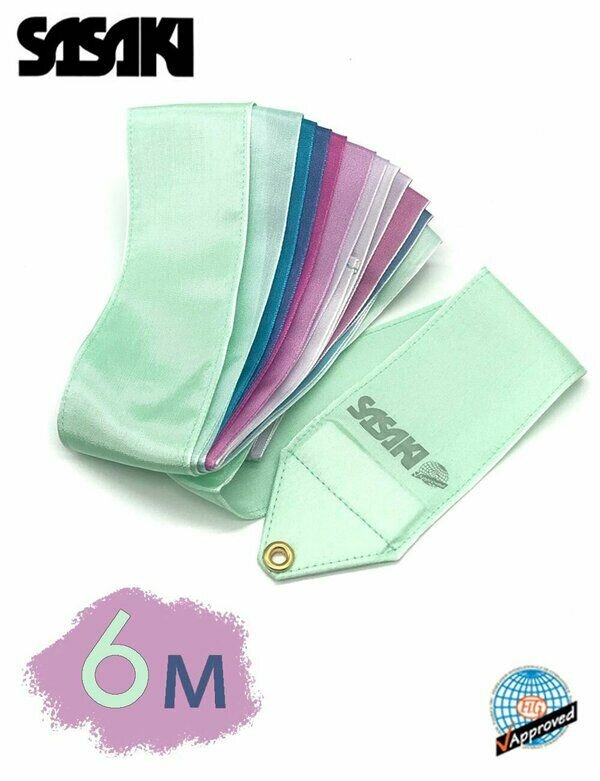Лента SASAKI 5м (009) бирюзовый, розовый