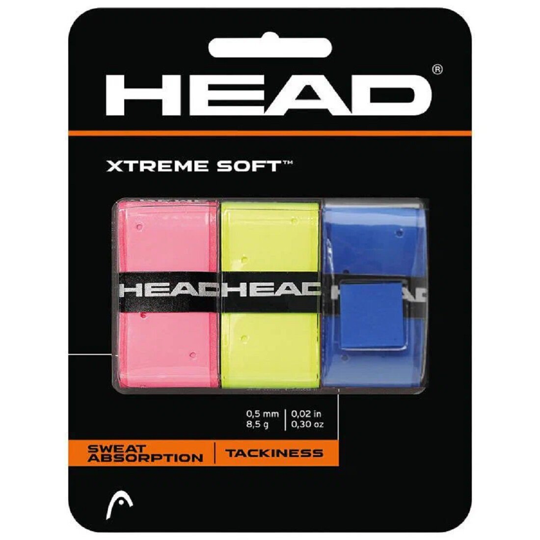 Овергрип HEAD Xtreme Soft 285104-mx, длина 0,3 м, толщина 0,5 мм, разноцветный