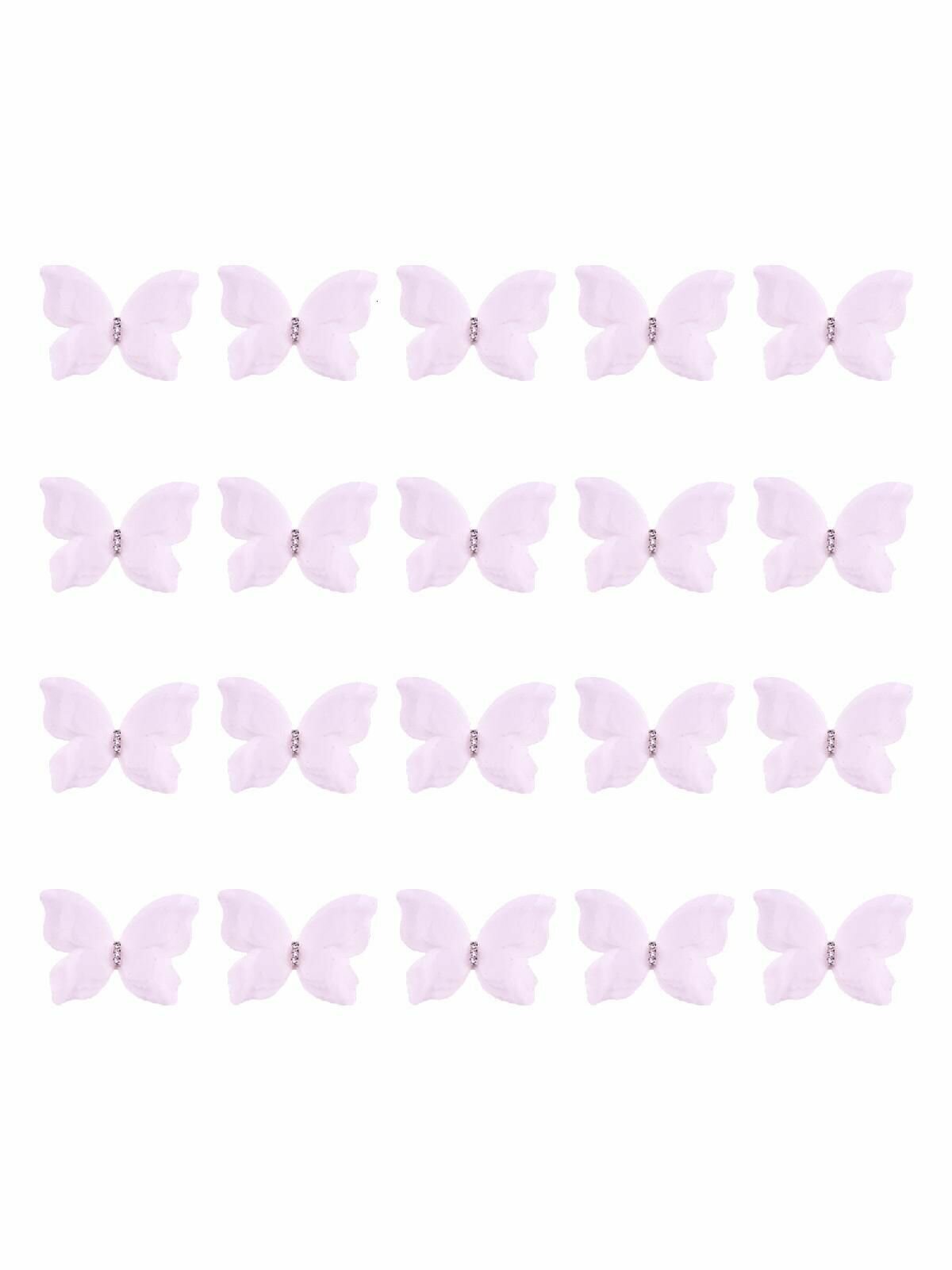 Вышитые аппликации бабочки, Белый