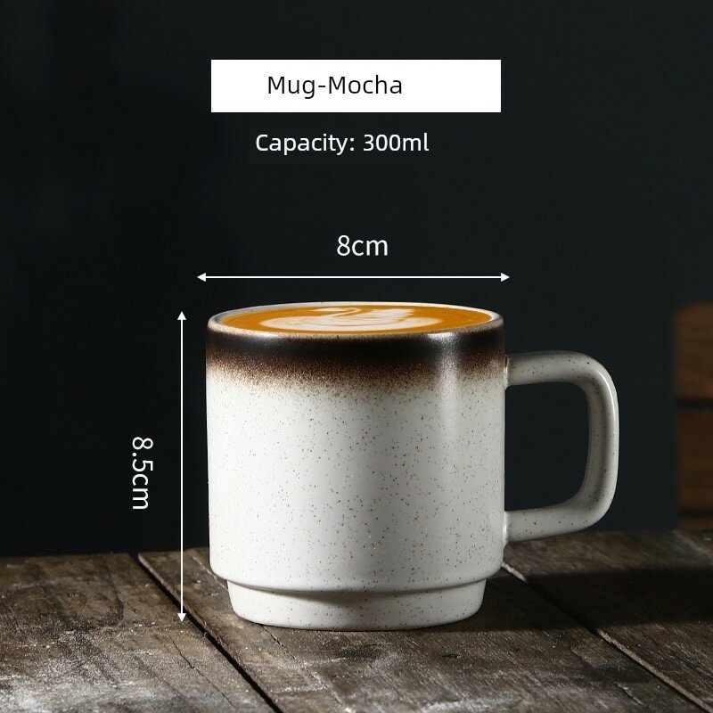 Набор для латте-арта: ретро-чашка и блюдце из керамики с подглазурной росписью, креативная, высококачественная, в